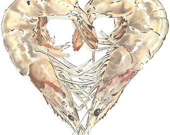 Prawn Birthday Card - Etsy