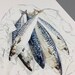 Mackerel Art. Fish Print. Blue Kitchen Wall Art Beach House - Etsy