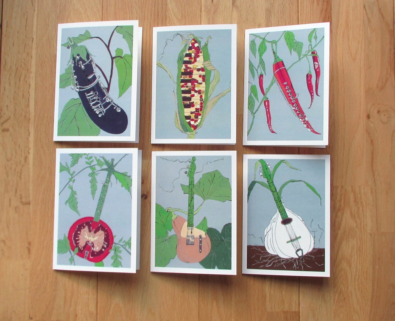 Tomato Banjo Any Occasion Card, Birthday Card for Gardener / Music ...