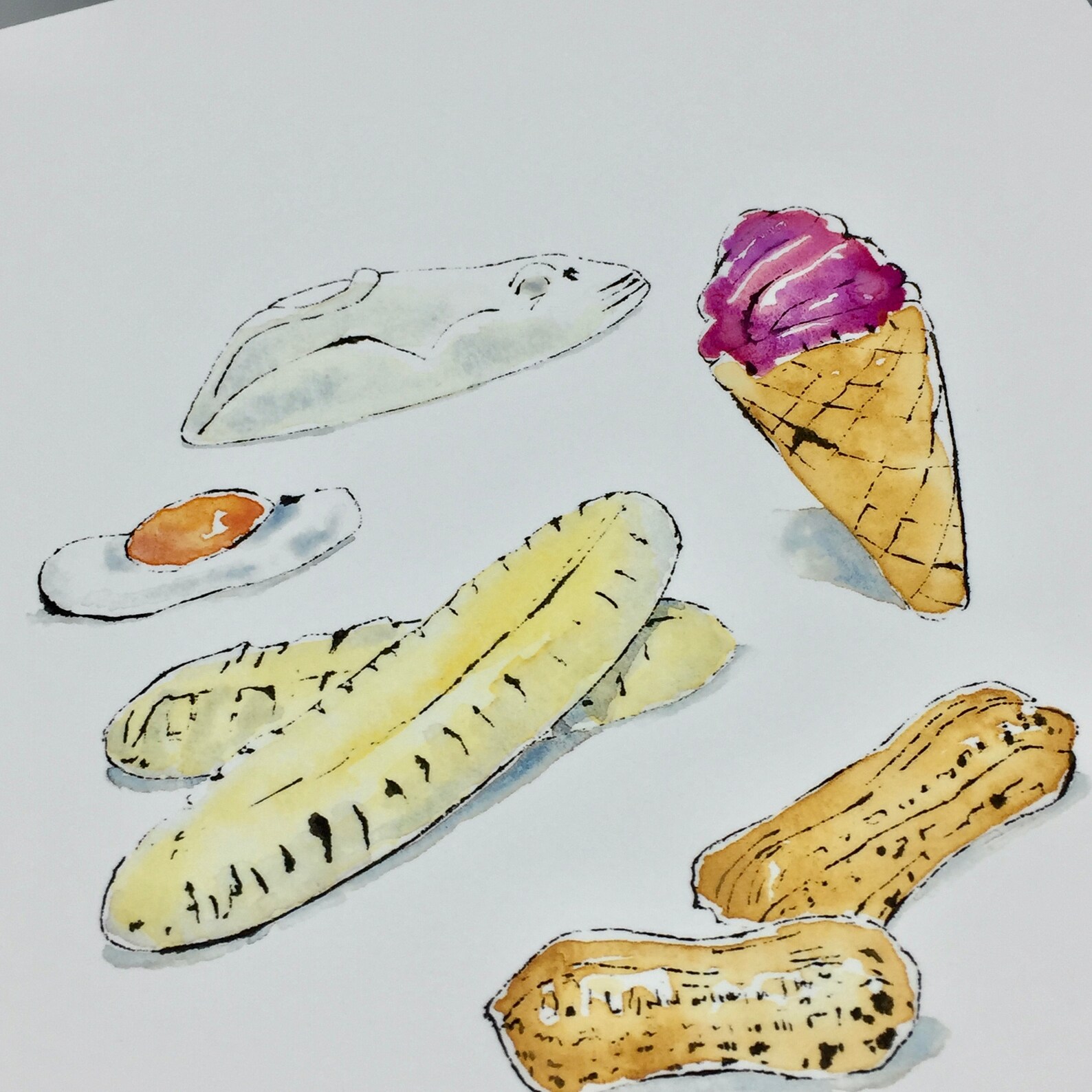 Retro Sweets Print Watercolour Kitchen Print Pocket Money - Etsy UK