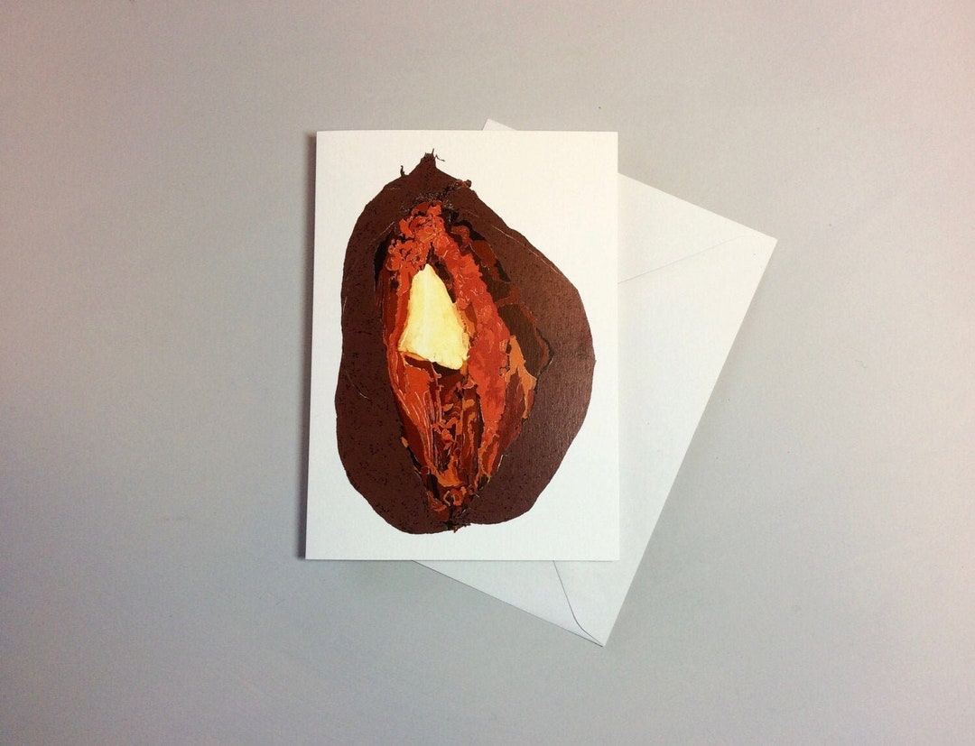 Sweet Potato Greetings Card With Poem on Reverse. Vegetable ...