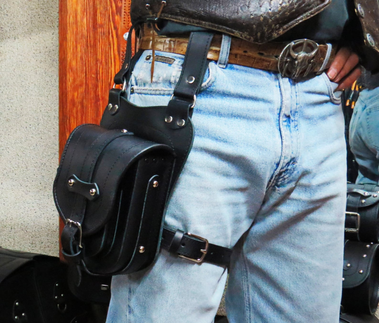 Leather Utility Belt Thigh Bag, Handmade Holster, Steampunk Leg Bag - Etsy