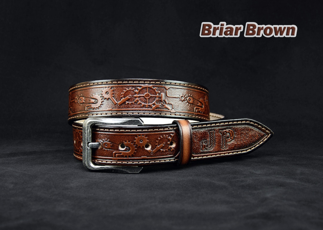 Personalized Leather Western Belt, Tooled Western Belt, Cowboy Leather ...
