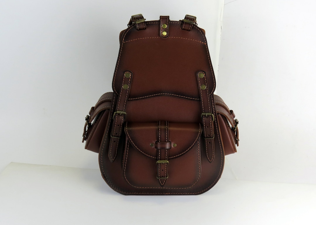 Mini Brown Leather Laptop Backpack, School Backpack, Backpack - Etsy