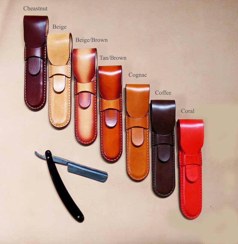 Leather Pouch for Straight Razor Handmade Leather Pouch | Etsy