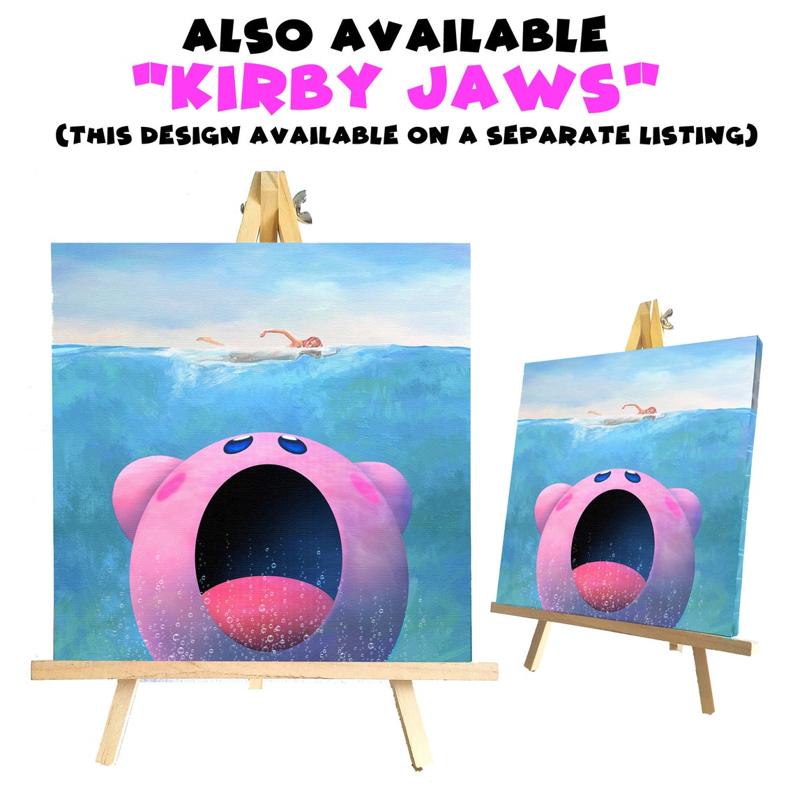 Kirby Nintendo Canvas Print | Etsy