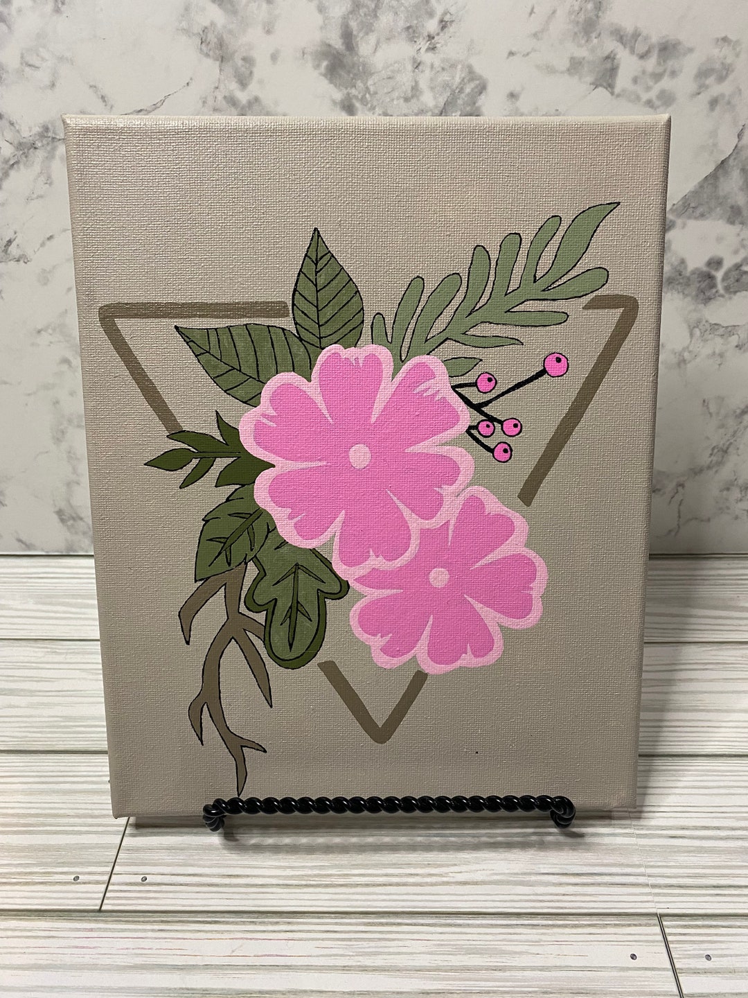 Pink Floral Wall Art | Wall Decor | Canvas Wall Art - Etsy