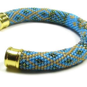 Double Bead Crochet Blue Diamond Digital Download PDF Pattern by Ann ...