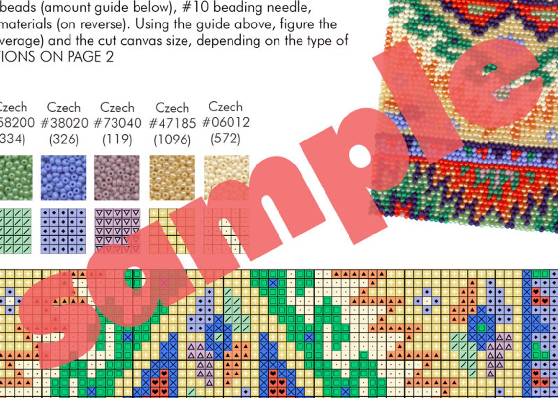 Beaded Needlepoint Cross Stitch Case Instant Download PDF | Etsy