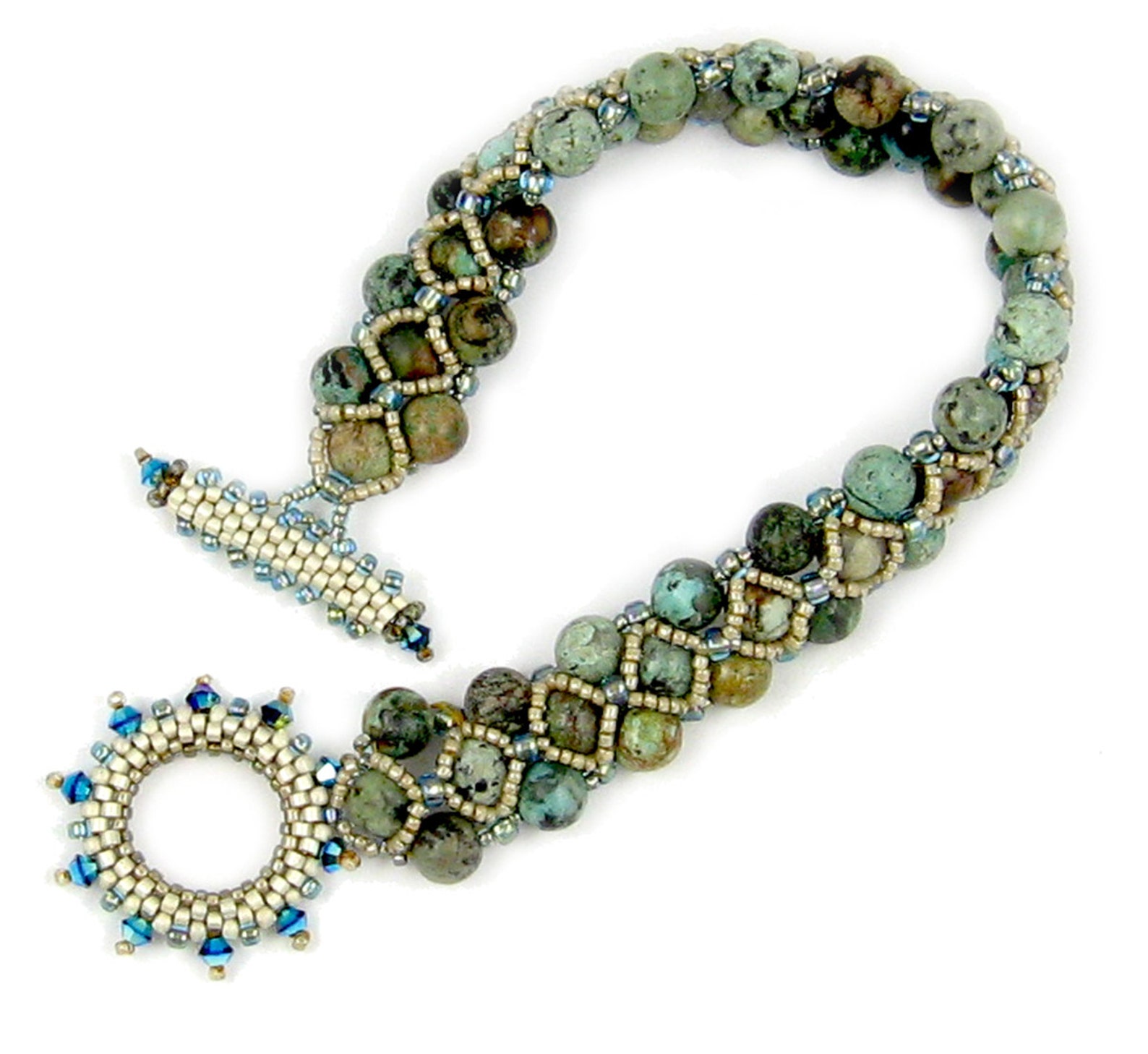 Turquoise Toggle Beaded Bracelet Instant Download Pattern - Etsy
