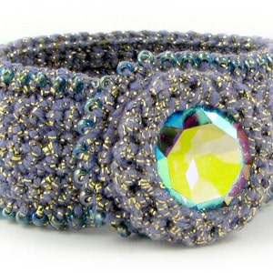 Lumina Bead Crochet Bracelet Instant Download Pattern, Bezeled Crystal ...