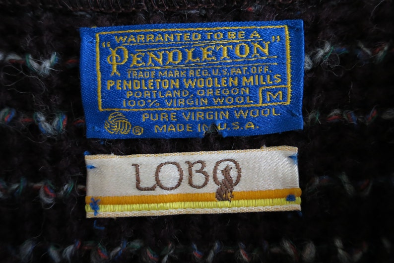 Vintage 70's Pendleton Lobo Weave knit wool sweater | Etsy