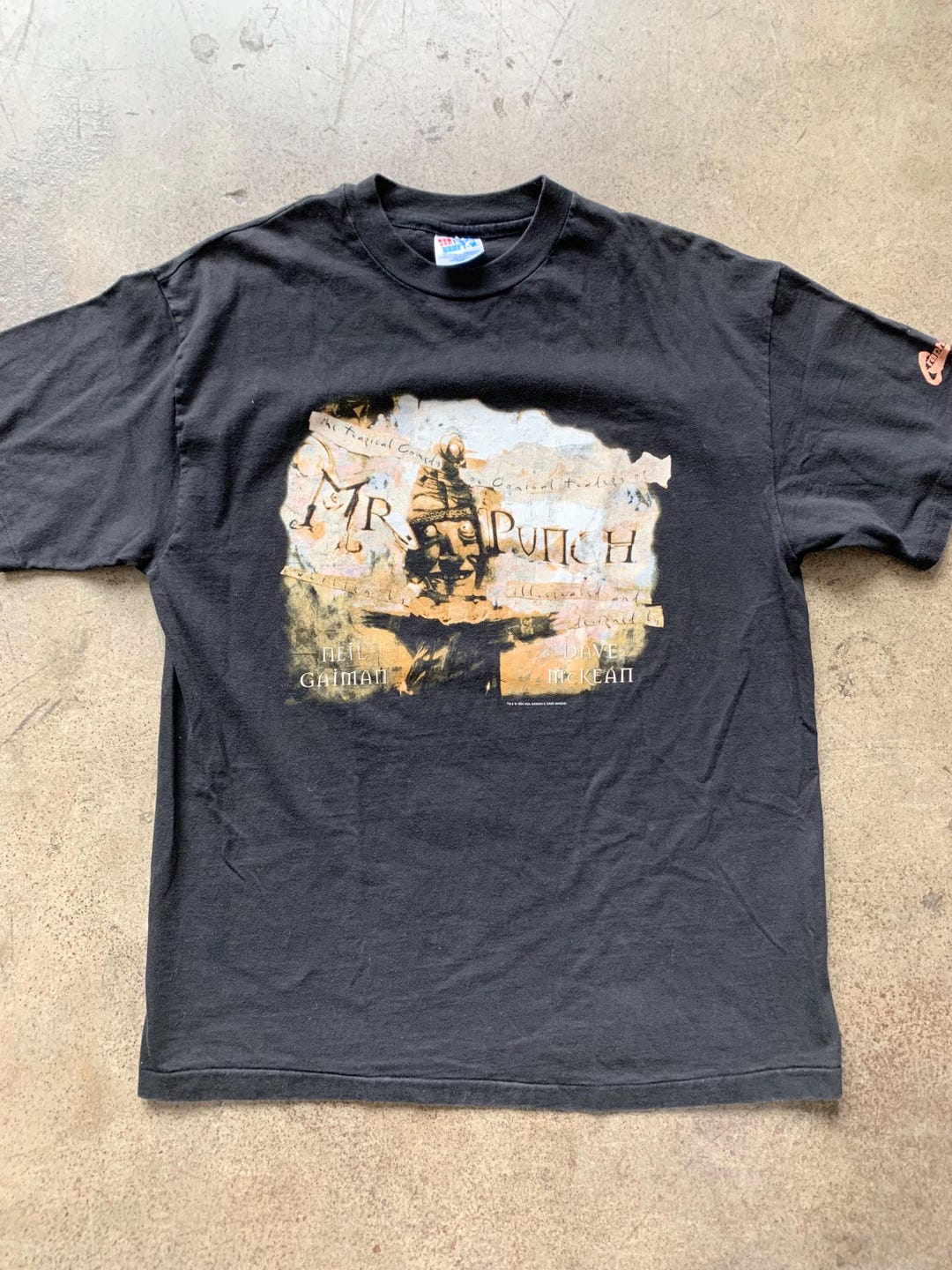 Vintage 1994 Mr. Punch Neil Gaiman Dave Mckean Graphitti T-shrit ...