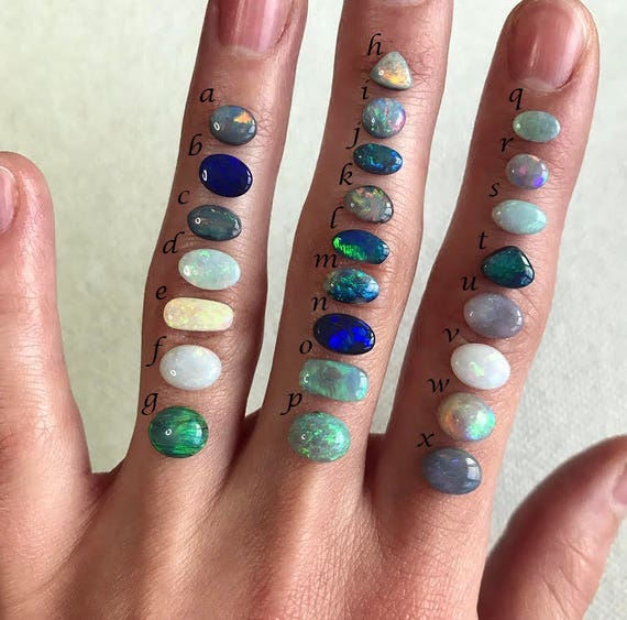 Items similar to Australian Opal "Taylor" rings; Sterling silver Opal ...