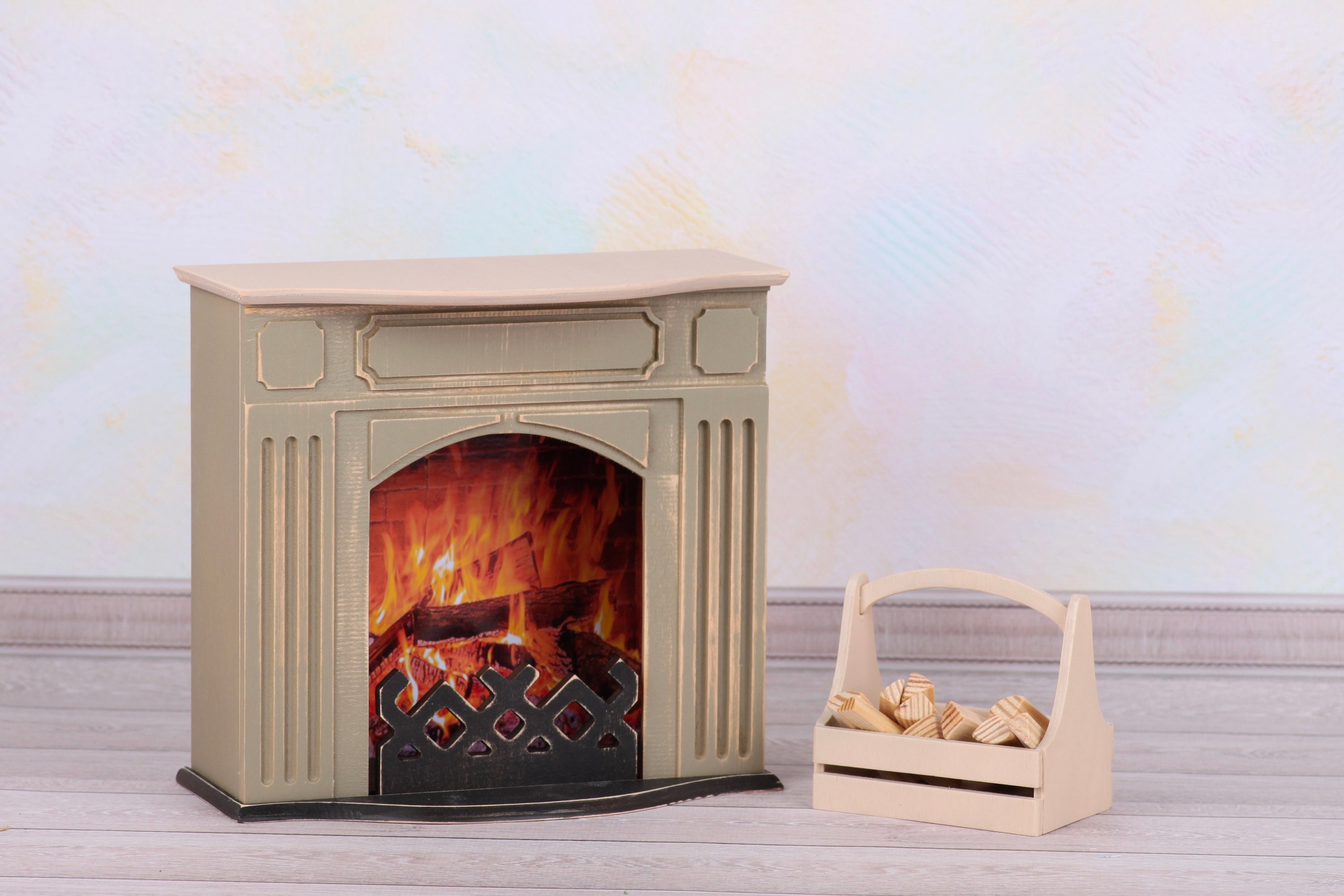 1/6 scale doll fireplace. Miniature furniture. Dollhouses. | Etsy