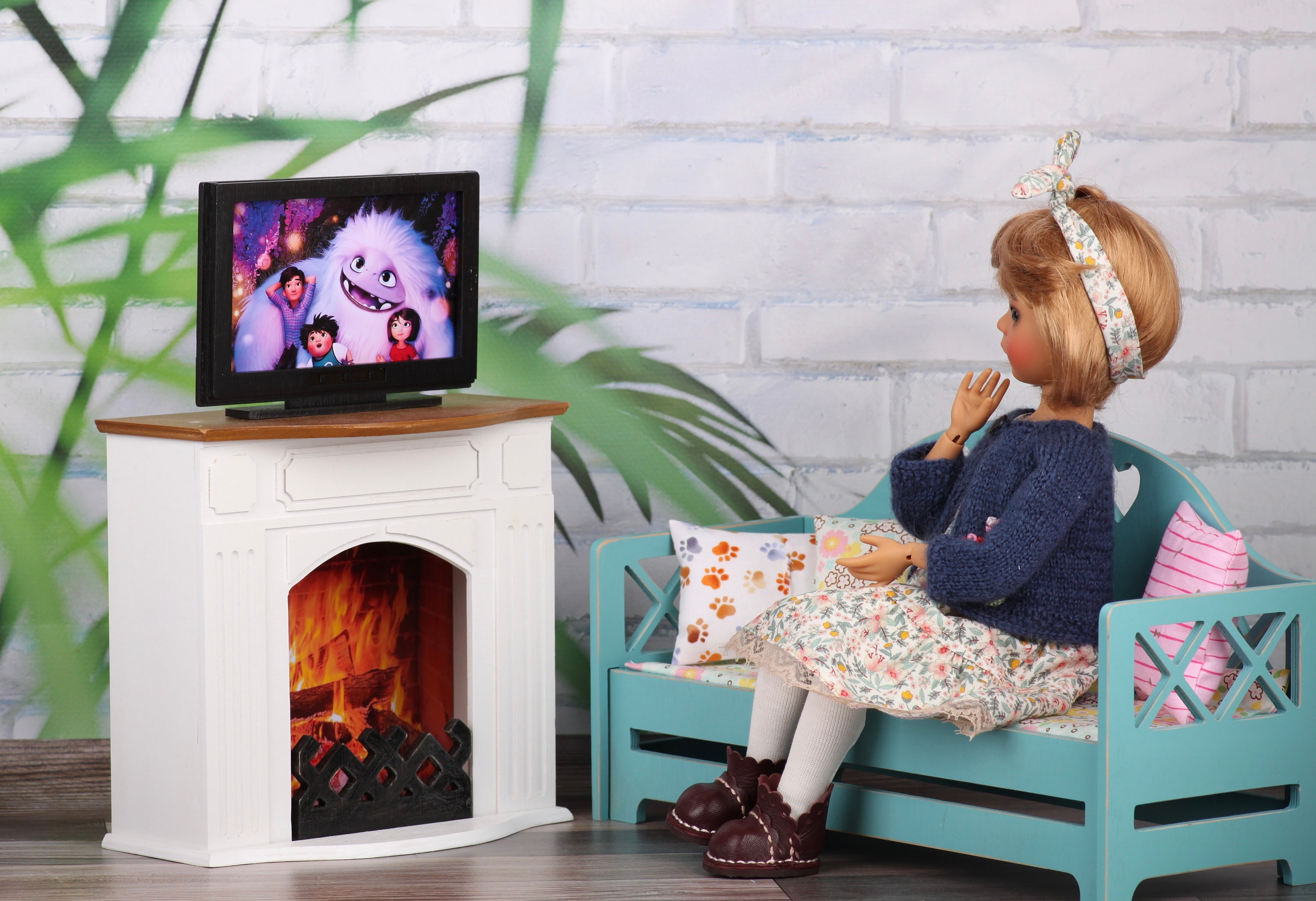1/6 Scale Doll TV Plus Remote Controller, Miniature TV for 12 Inch ...