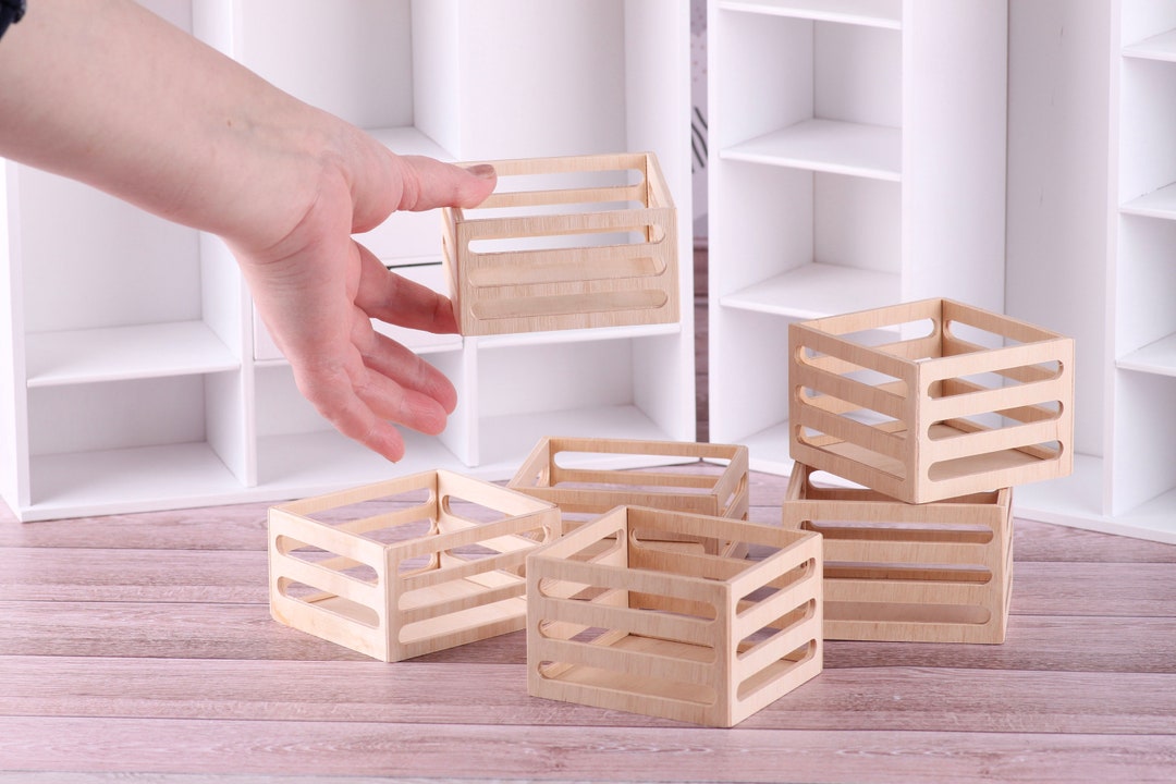 Set of 2 Miniature Boxes for Dollhouse - Etsy