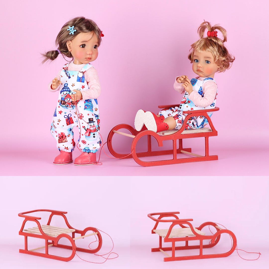 Moppets Dolls Sled Meadow Doll Winter Sled - Etsy