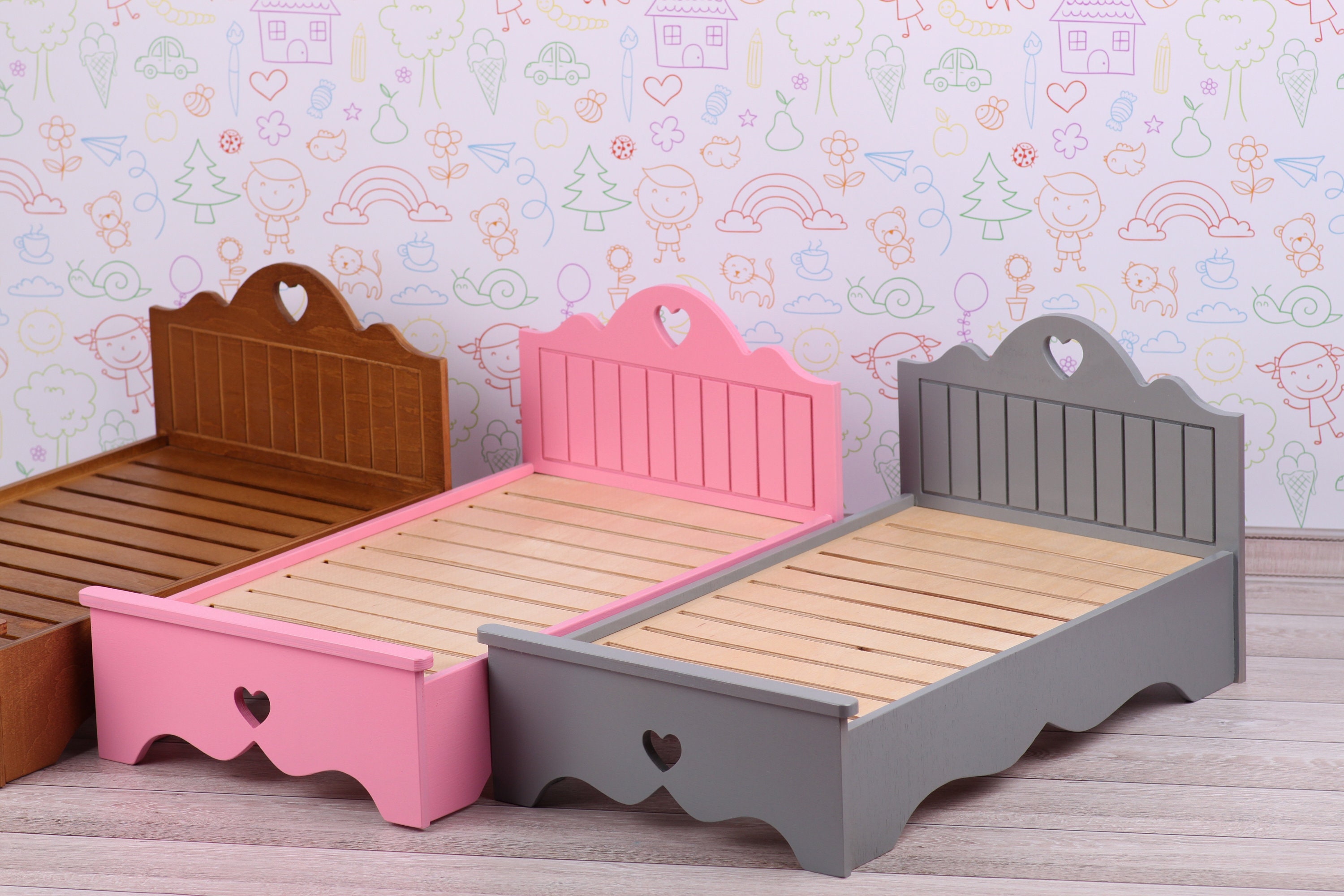 Dolls & Miniatures BJD roombox dollhouse DIY kit miniature bed ...