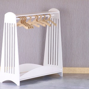 18 Inch Wardrobe Rack With Shoe Storage, Closet, Dollhouse Furniture - Etsy