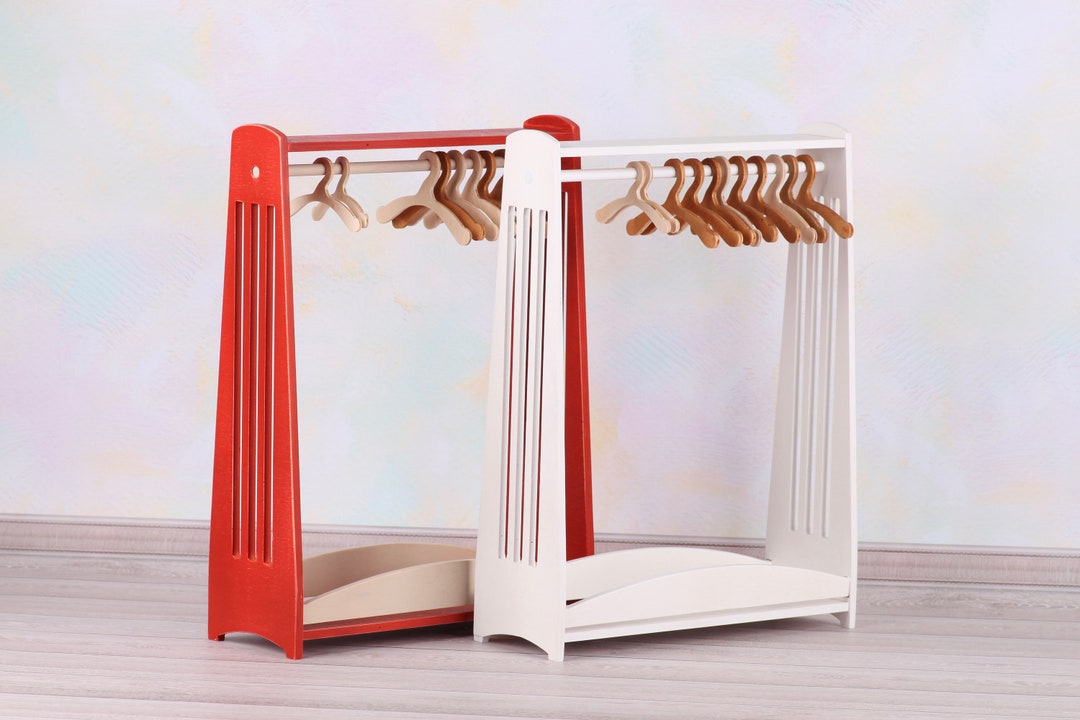 1/6 Scale Clothes Rack With Shoe Storage, Doll Wardrobe, 12” Furniture ...