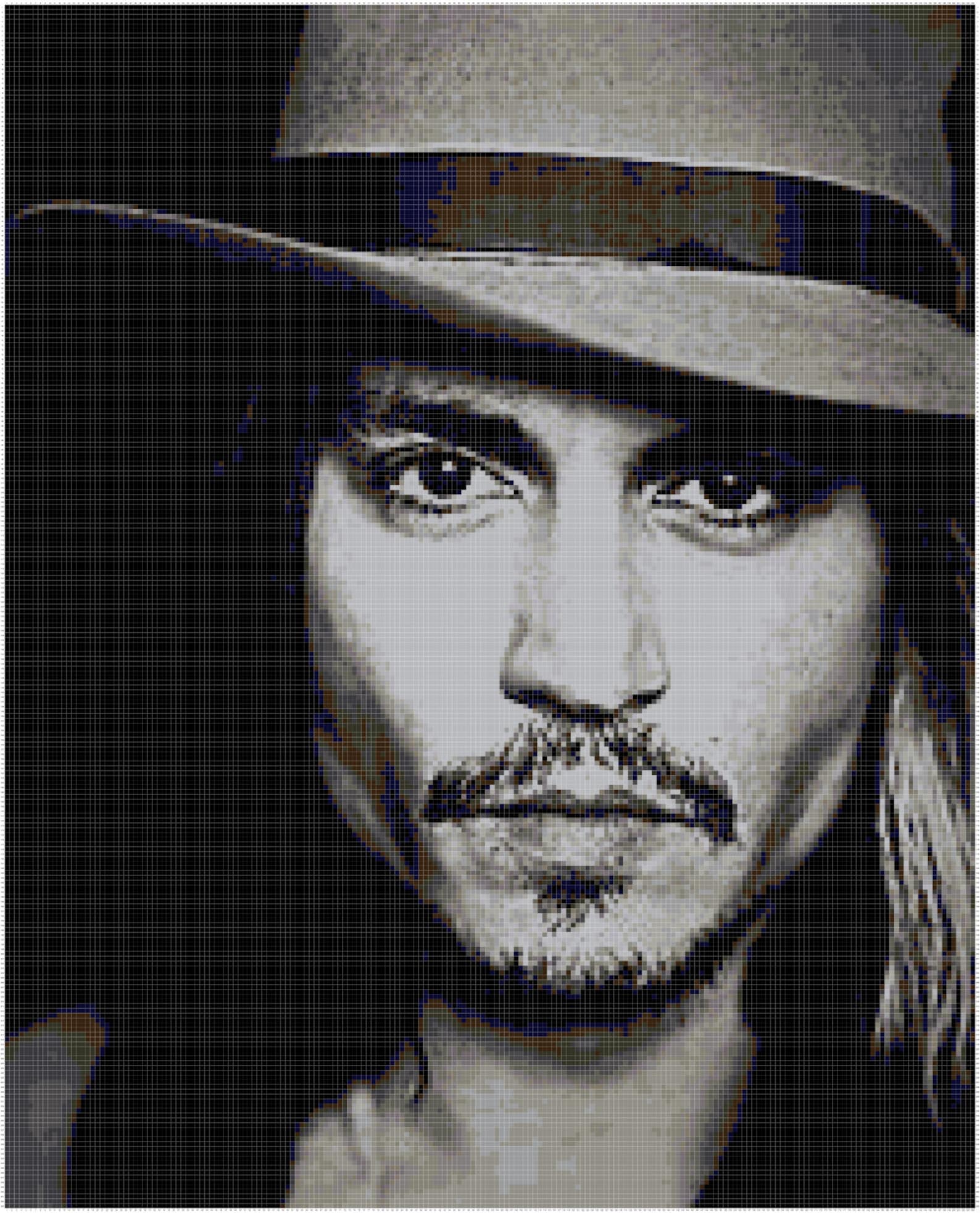 Johnny Depp Cross Stitch Pattern - Etsy