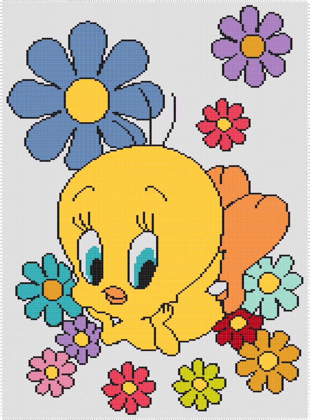 Tweety Bird 3 Crochet Graphghan Pattern - Etsy