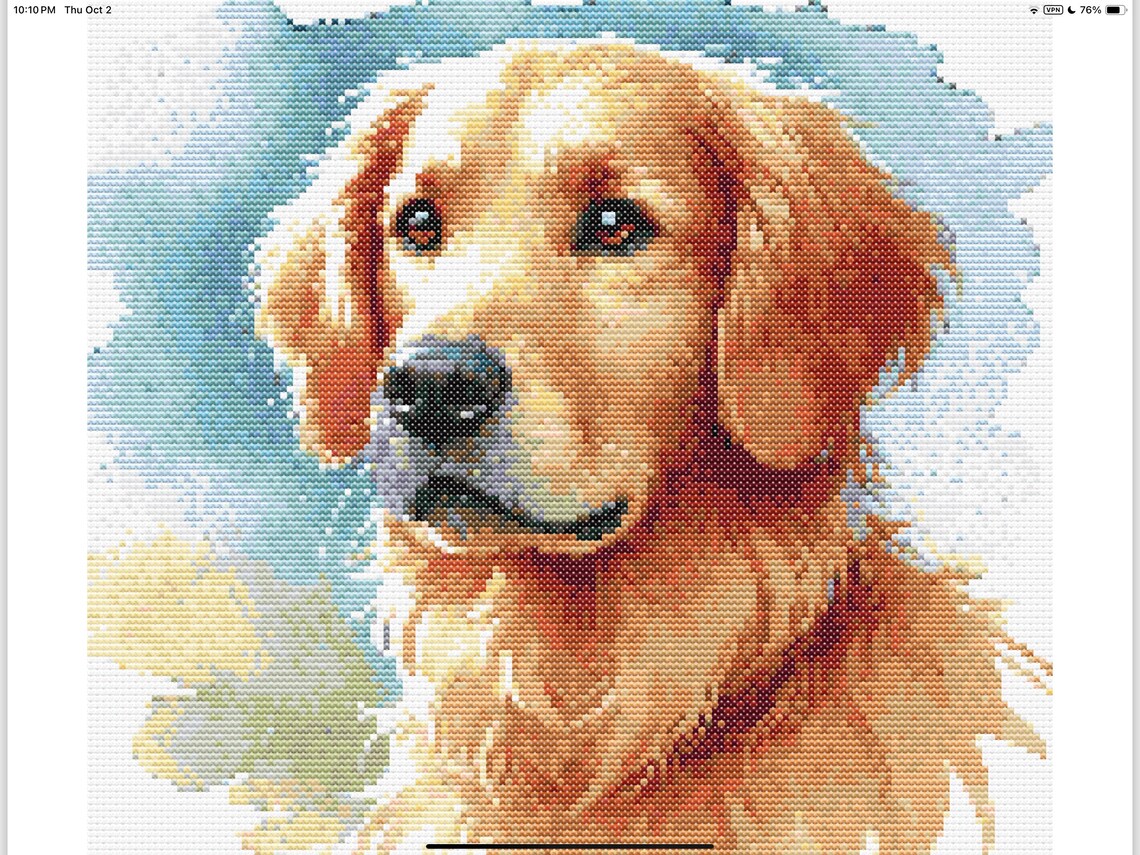 Golden Retriever Cross Stitch Pattern – Instant PDF Download - Etsy