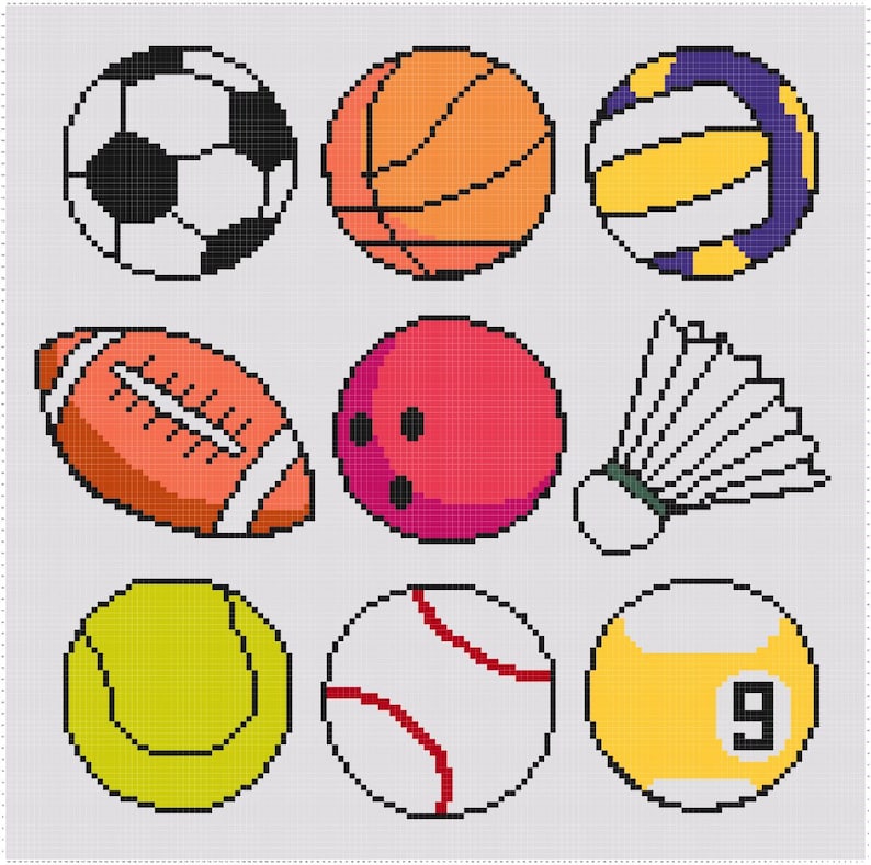 Sports Crochet Graphghan Pattern - Etsy