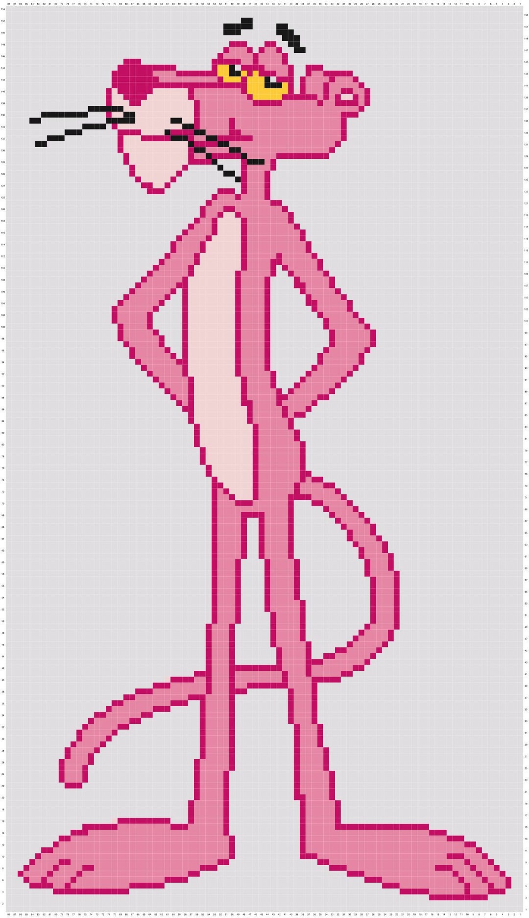 Pink Panther Crochet Graphghan Pattern - Etsy
