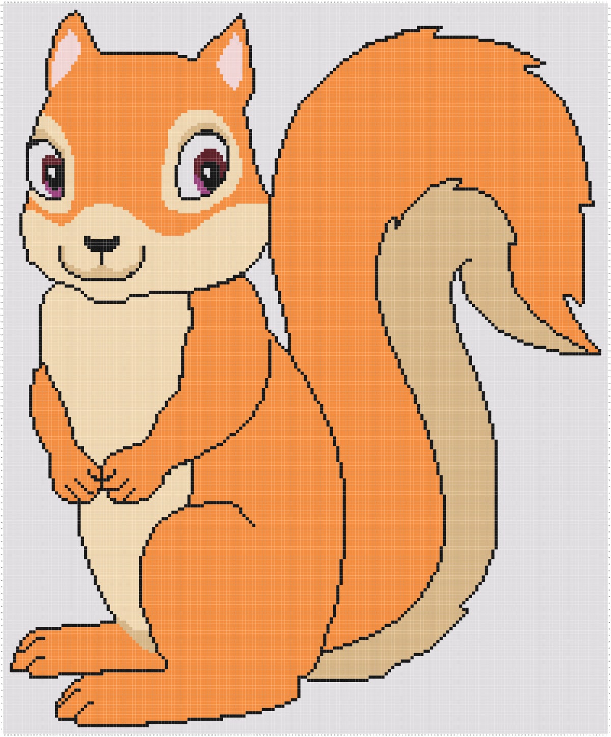 Squirrel Crochet Graphghan Pattern - Etsy