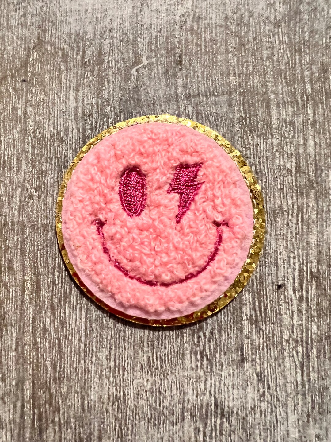 Preppy Smiley Face Chenille Iron on Patch - Etsy