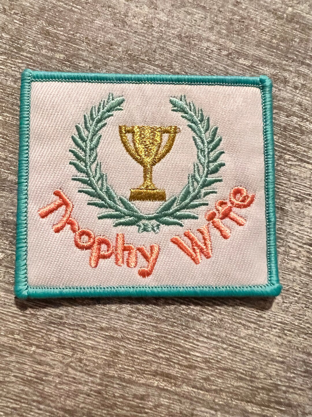 Trophy Wife Embroidery Iron on Patch - Etsy