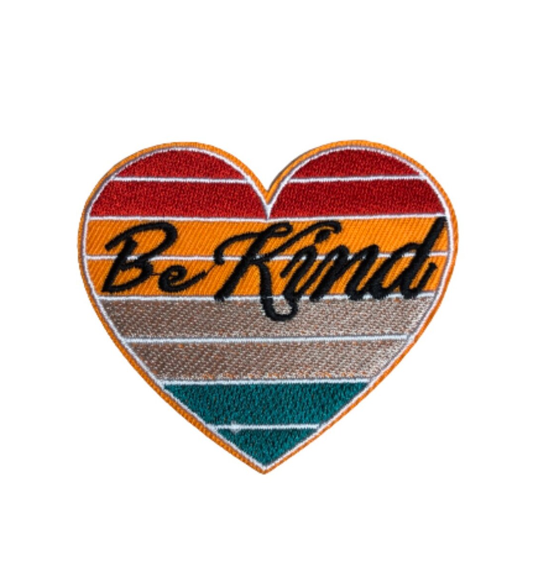 Be Kind Heart Embroidered Iron on Patch - Etsy