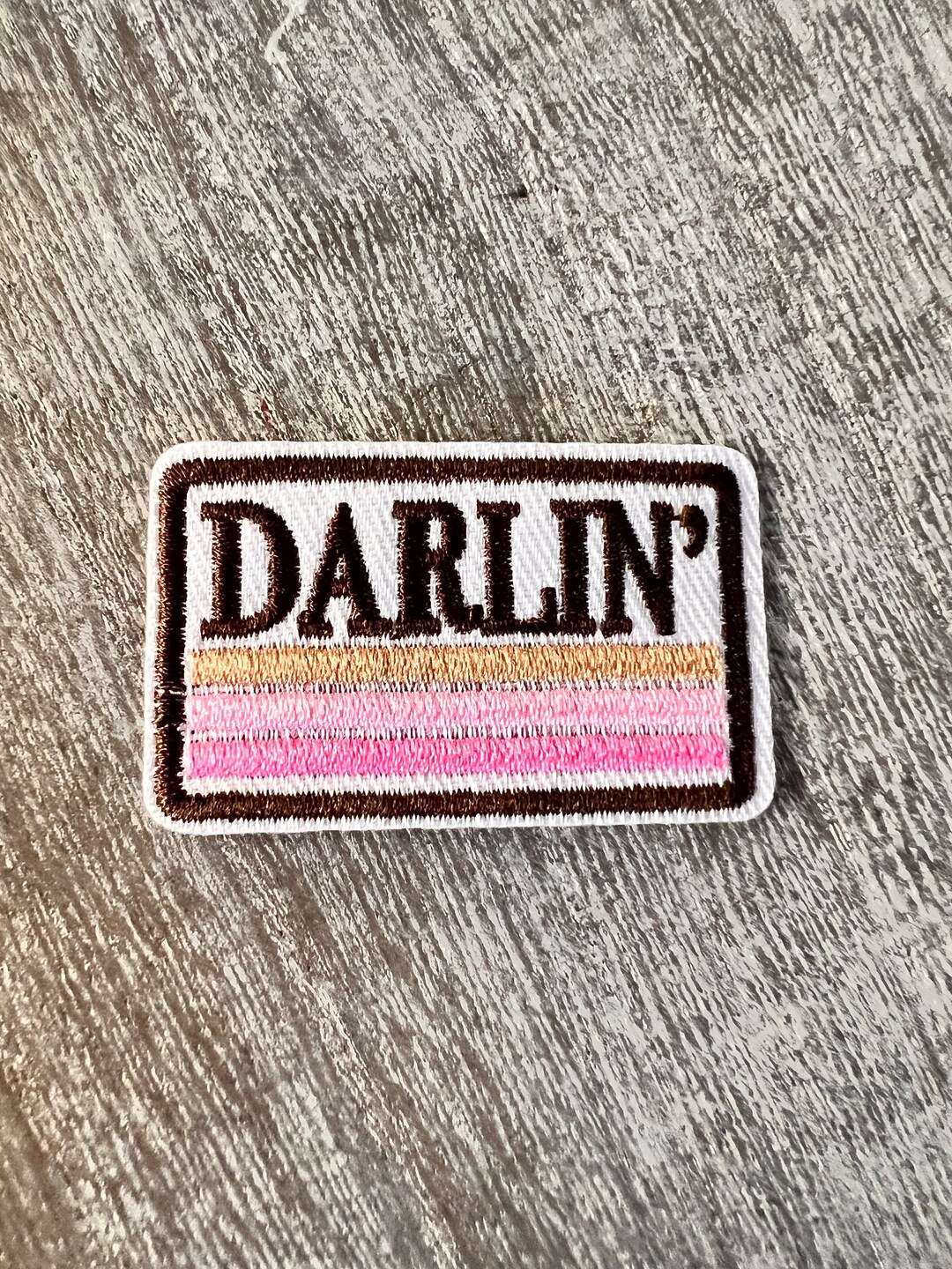 Darlin Embroidery Iron on Patch - Etsy