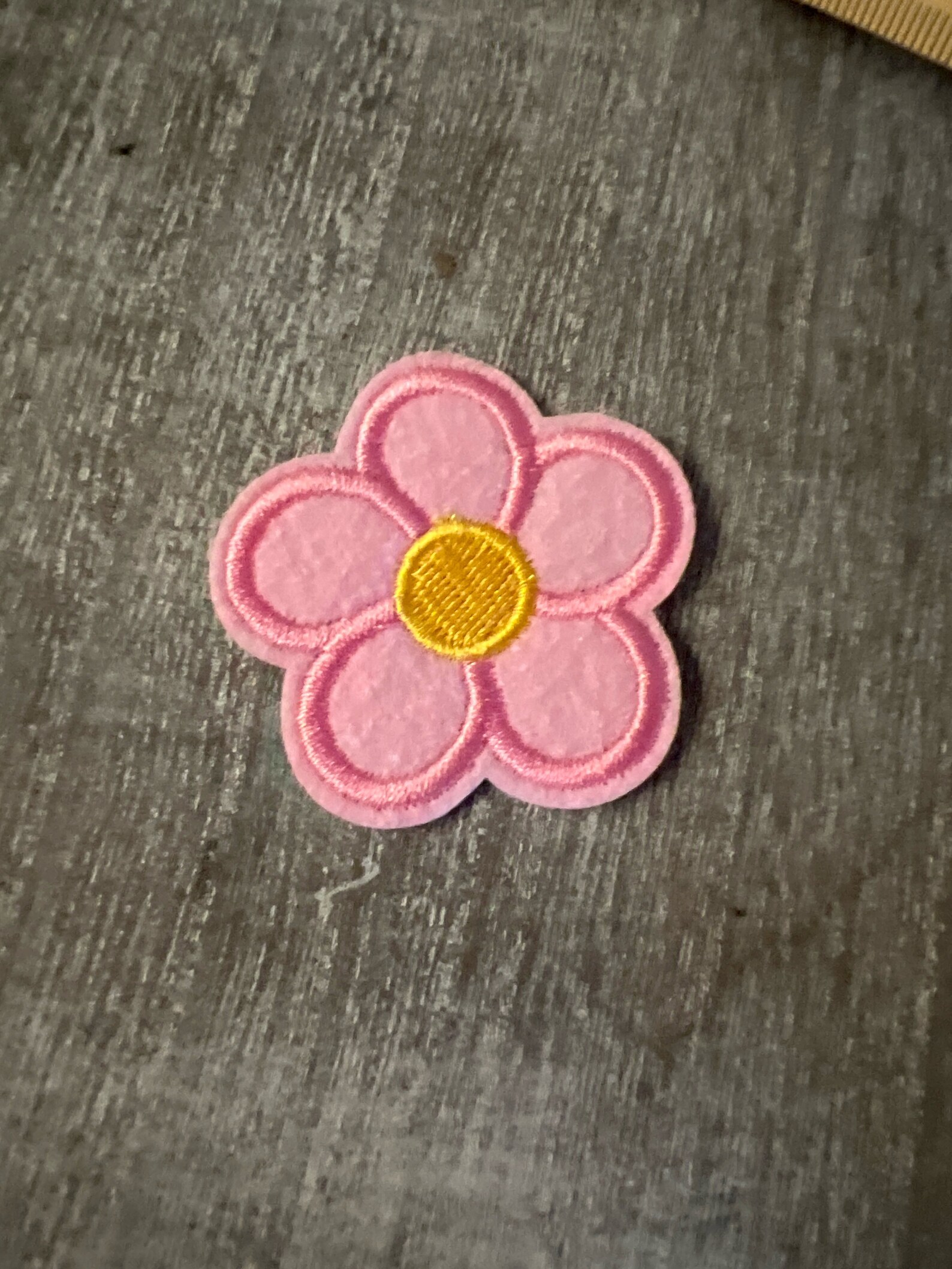 Pink Flower Embroidery Iron on Patch - Etsy