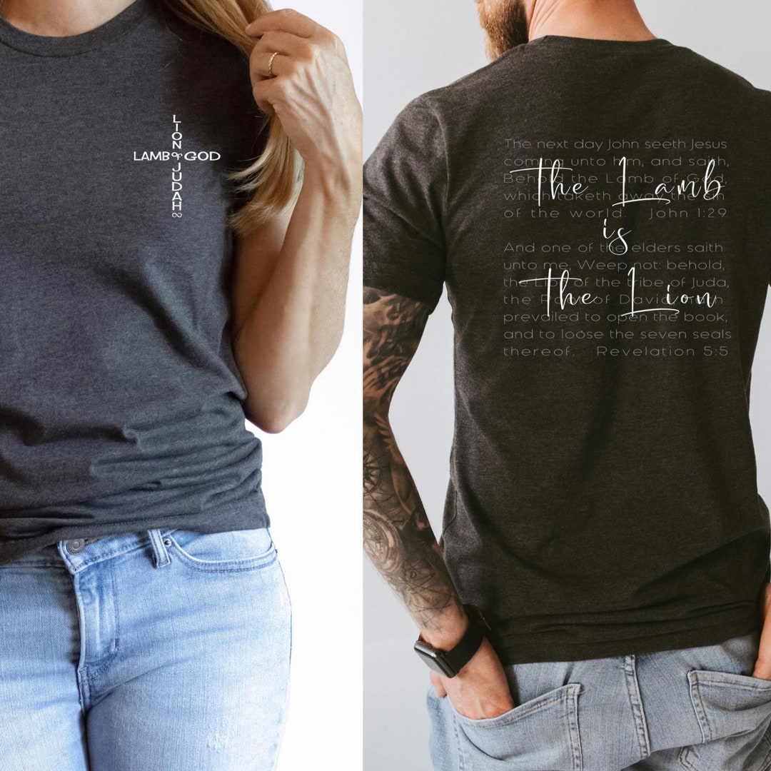 Christian T-shirt, Lamb of God, Lion of Judah, the Lamb is the Lion ...