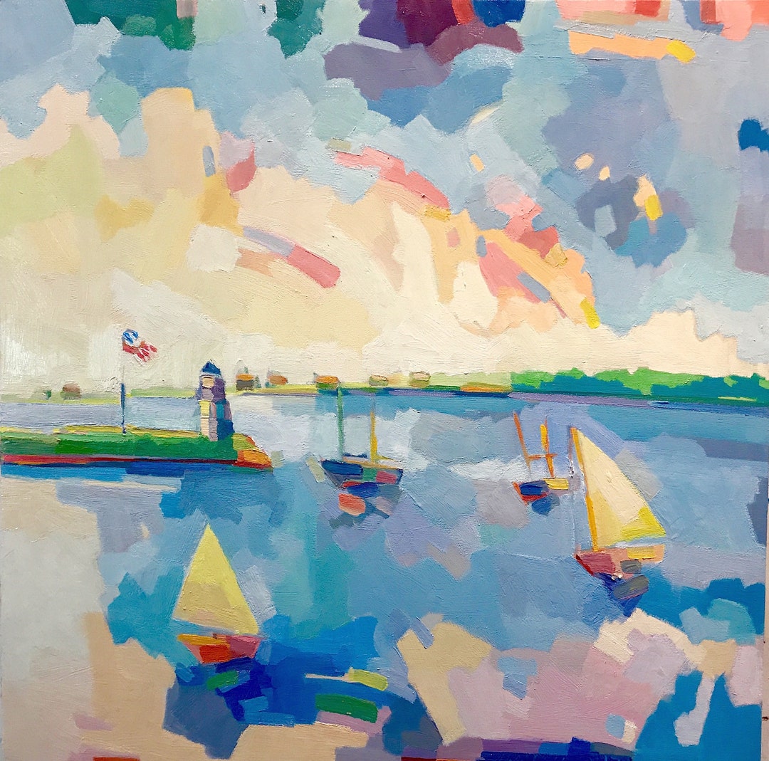 NEW: Nantucket Harbor. 11 X 11 Inch Print Area an Edition of - Etsy