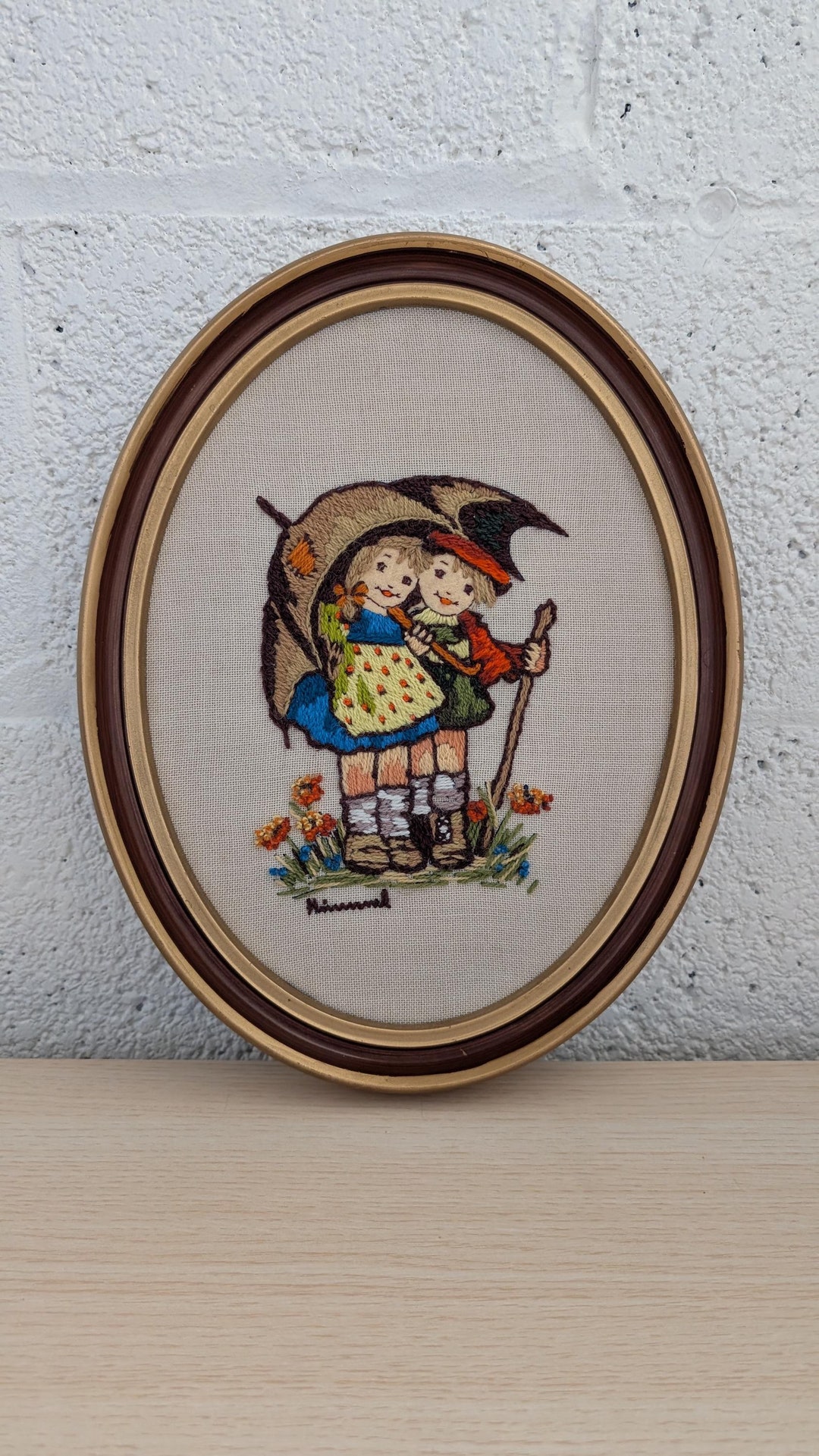 Vintage Hummel Embroidered Picture - Etsy