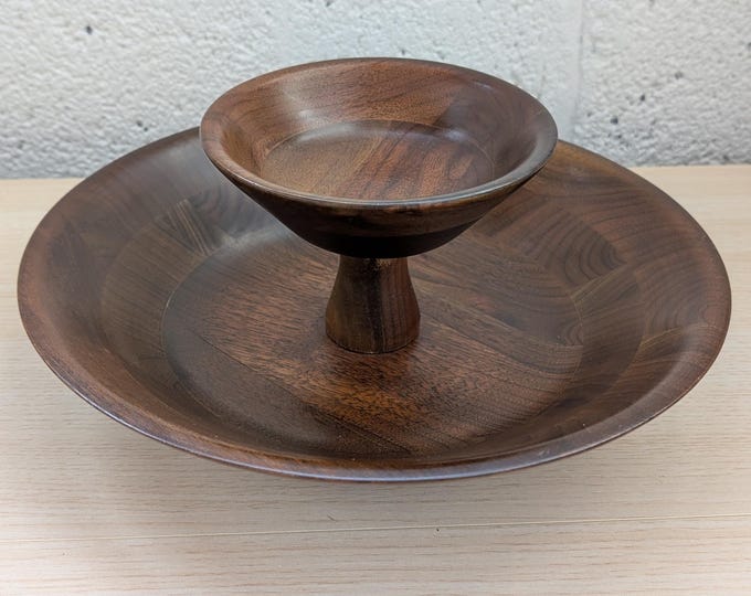 Vintage MCM Double Two-tier Serving Bowl - Etsy