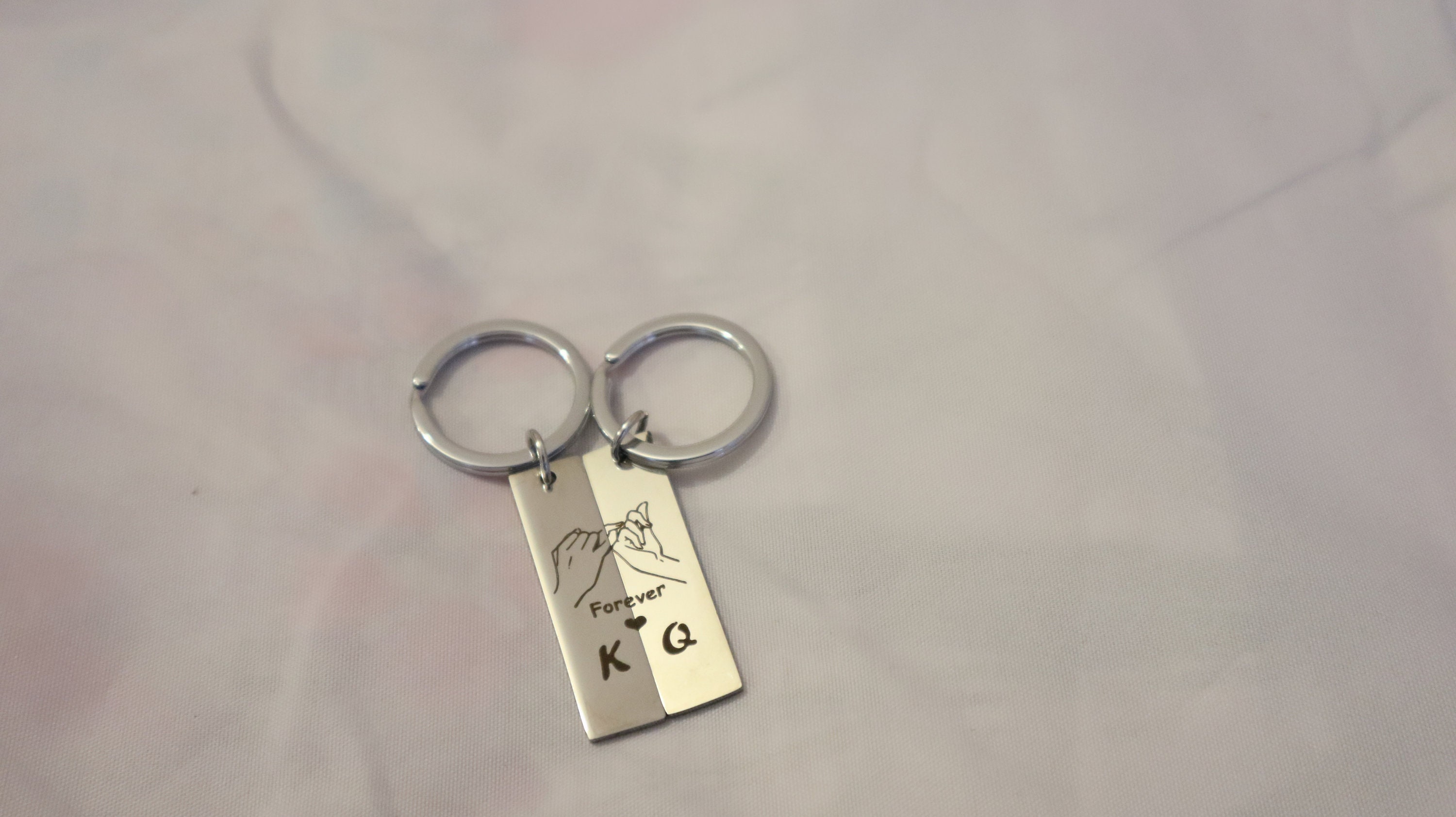 Keychain Keyring Creative Keychain Word Keychain Forever K & - Etsy