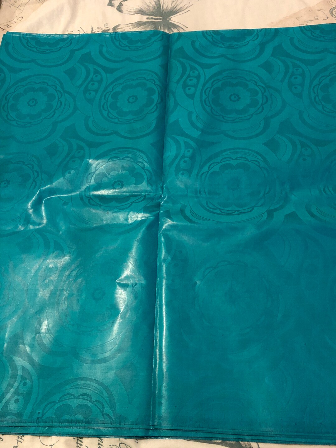 Brocade Fabric Teal Green Guinea Brocade Fabric African - Etsy