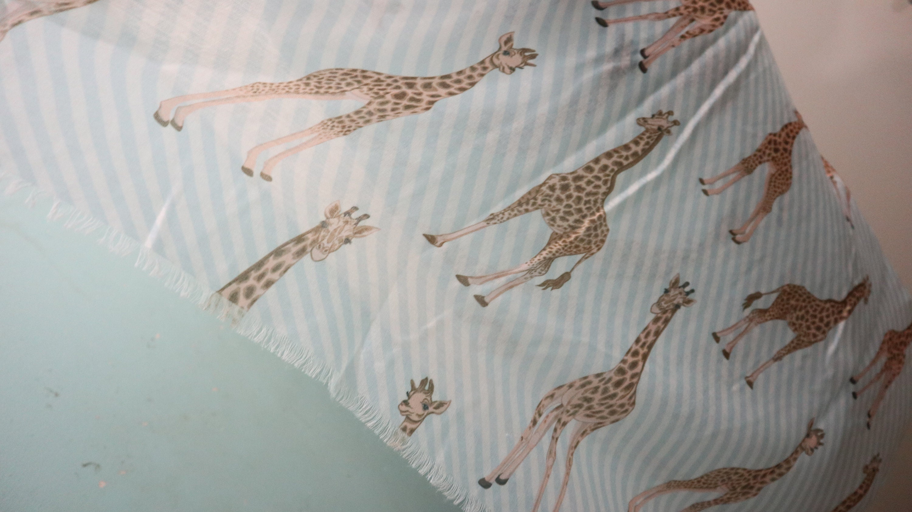 Cute Giraffe Stripe Frayed Scarf, Women's Scarfs, Scarves ,hijab - Etsy UK