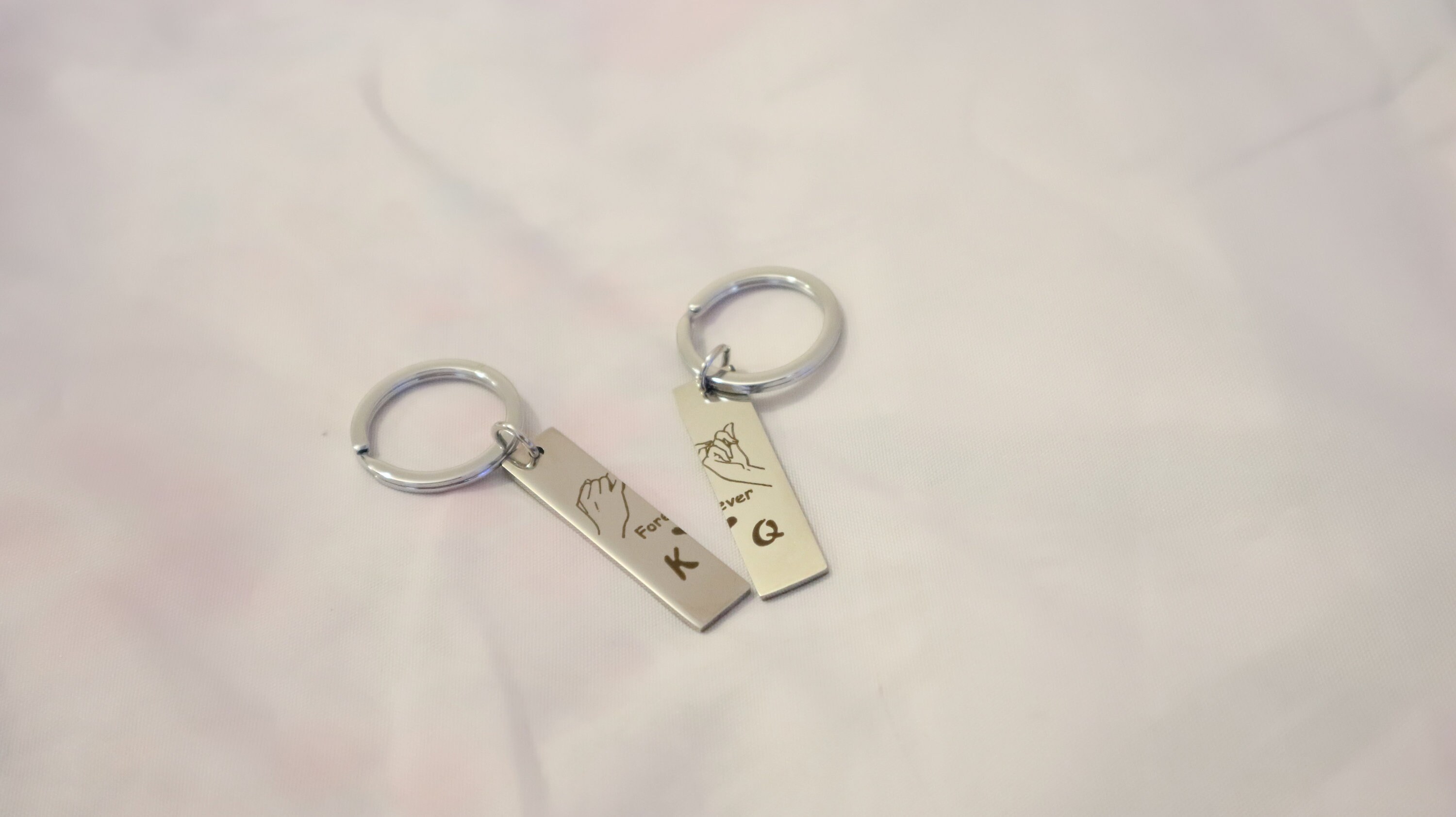 Keychain Keyring Creative Keychain Word Keychain Forever K & - Etsy