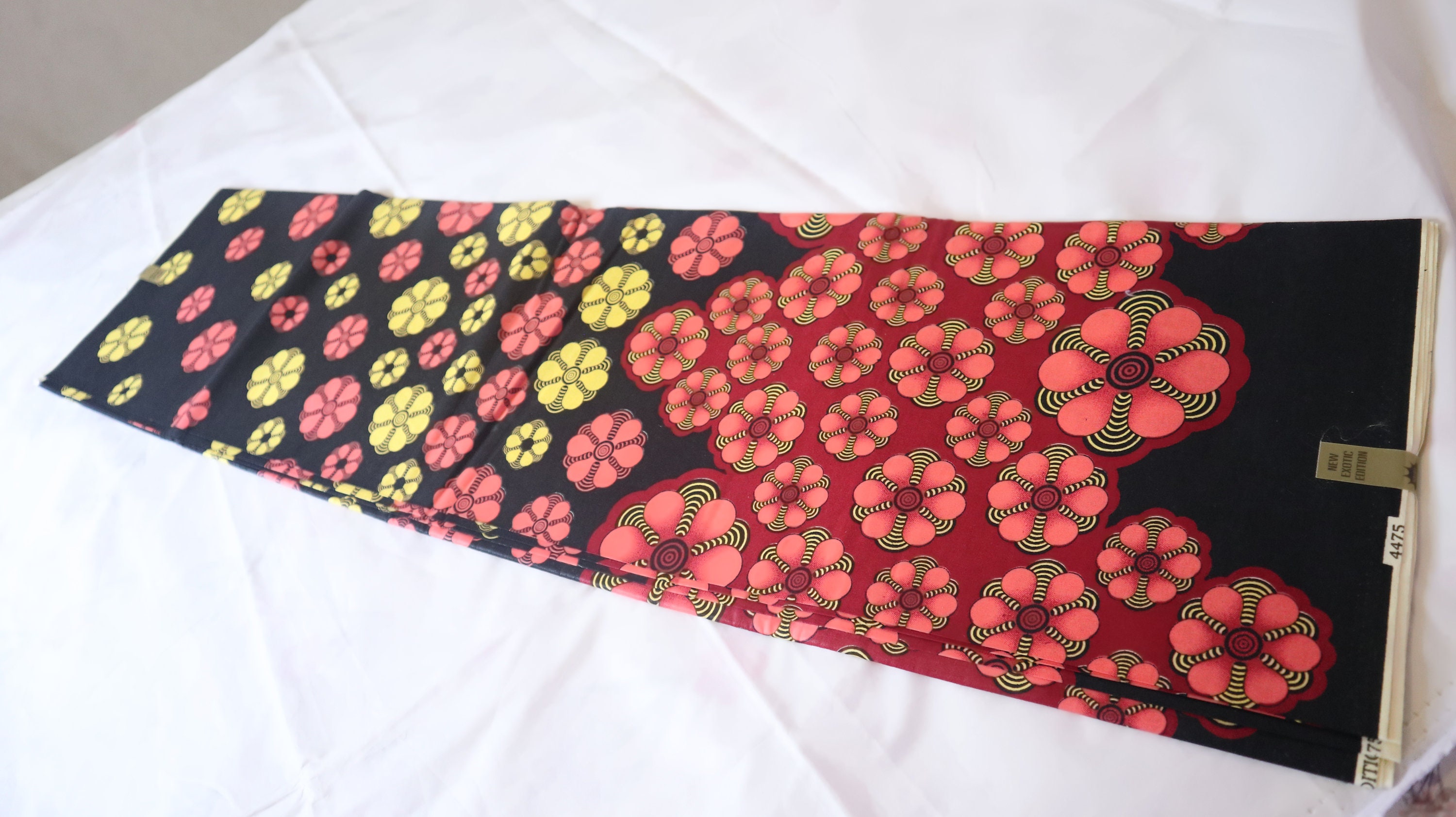 African Print, Ankara Fabric, Flower Design, African Wax Print Fabric ...