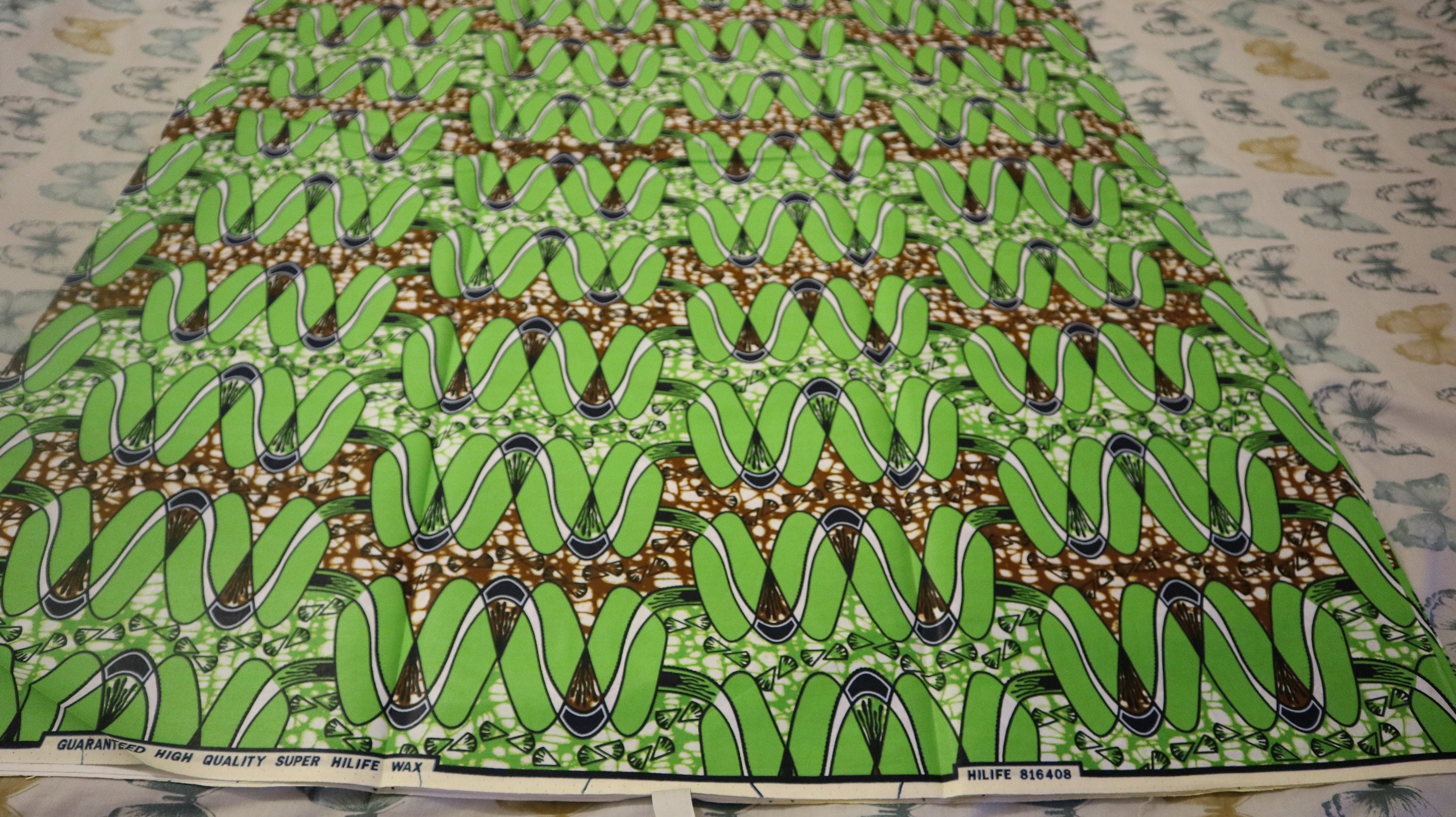 African Print, Green Pattern Design Ankara African Print Fabric, Ankara ...