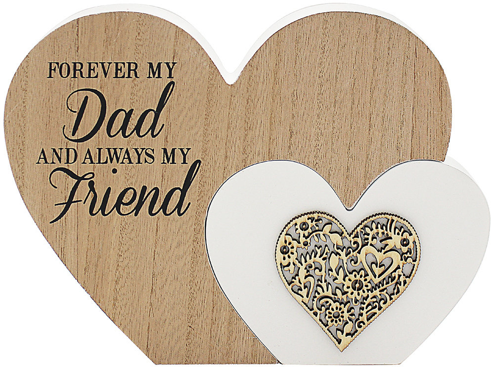 Dad Gift, Father Sentiment Gift, Sentiments Double Heart Block Forever ...