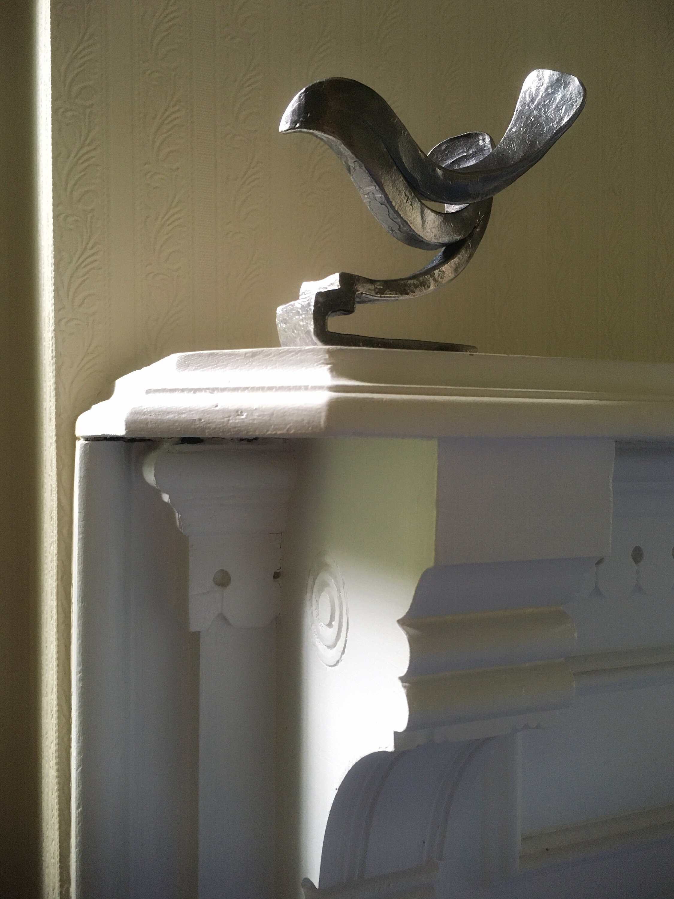 Small Metal Sculpture White Dove. Handcrafted Forged Wrought | Etsy