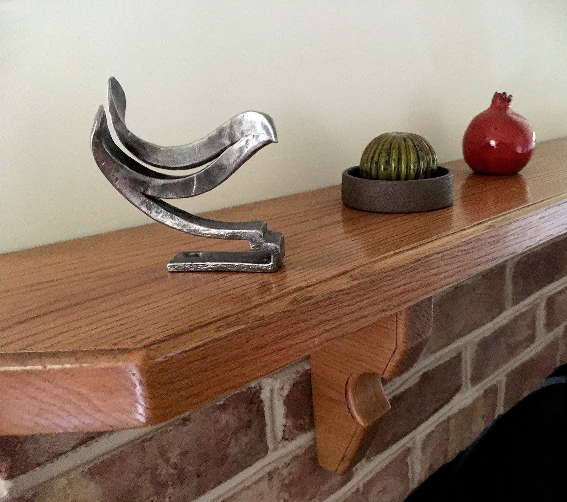 Small Metal Sculpture White Dove. Handcrafted Forged Wrought | Etsy