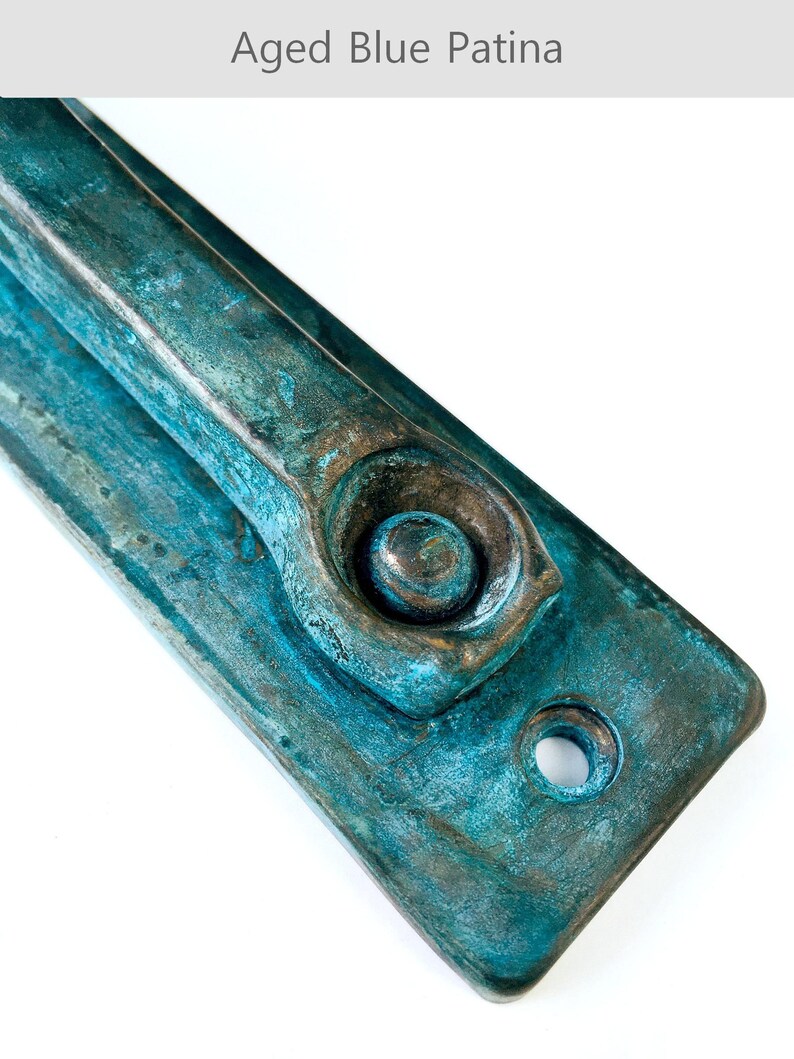 SOLID Brass Shelf Bracket Handcrafted With Deep Blue Patina, Brass ...